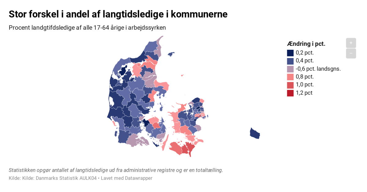 Nogle kommuner har seks gange flere langtidsledige - NB Beskæftigelse Nogle kommuner har seks gange flere langtidsledige - NB Beskæftigelse