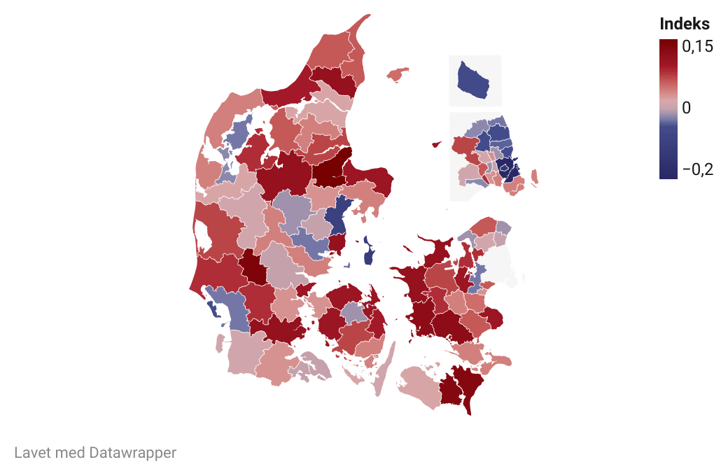 Afgørende indeks illustrerer polariseringen omkring de store byer - NB Kommune